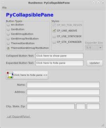 Wx Lib Agw Pycollapsiblepane PyCollapsiblePane WxPython Phoenix Documentation