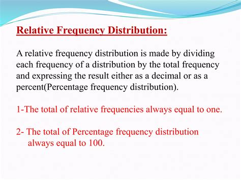 Relative Frequency Distribution Pptx