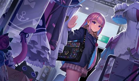 Minato Aqua Minato Aqua Minato Aqua Neko Minato Aqua And More Hololive Drawn By