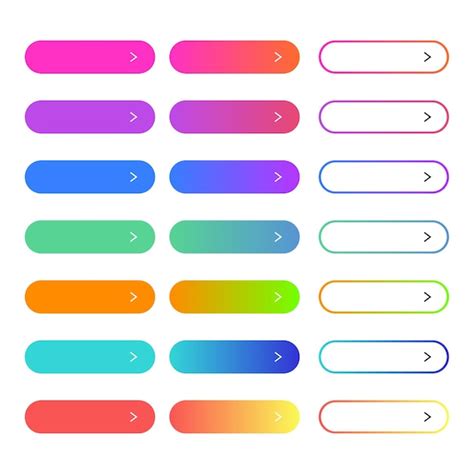 premium vector colored backgrounds for website buttons with gradient