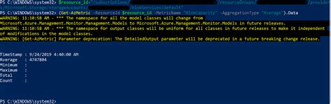Azure List Used Space For Blobs Files Tables Queues Using Powershell Stack Overflow