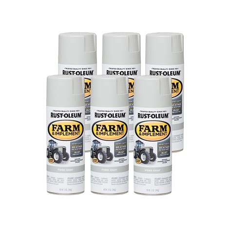Rust Oleum 280138 6PK Farm Implement Spray Paint 12 Oz Ford Gray Pack Of 6 Amazon Com