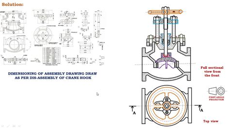 Assembly Drawing Of Steam Stop Valve Youtube
