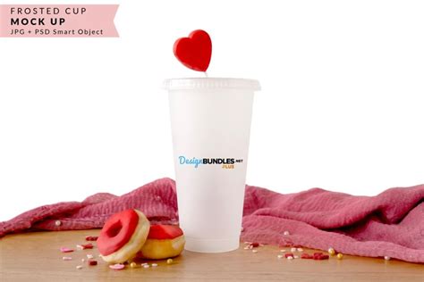 Frosted Cup Valentine Mock Up