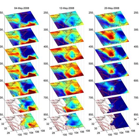 The Spatial Vertical Variations Of Co Vmr In 8 Day From April 26 Th To Download Scientific