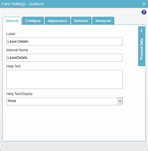 Example Configure The Leave Details Subform For The Create Absence
