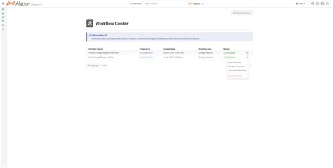 Managing Workflows — Alation User Guide