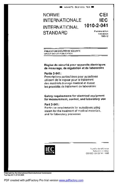 Iec 61010 2 041 1995 Scan Pdf Geneva Electric Power
