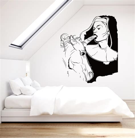 Wall Stickers Vinyl Decal Sexy Decor Girl Teen With Unicorn