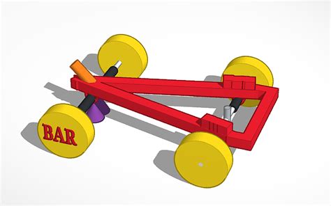3d Design Copy Of Rubber Band Car 3 0 Tinkercad