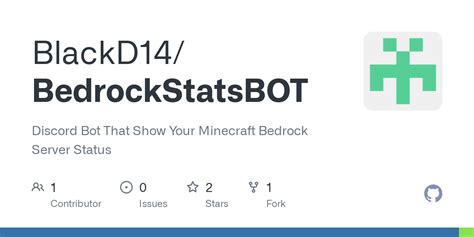 Github Blackd14bedrockstatsbot Discord Bot That Show Your Minecraft