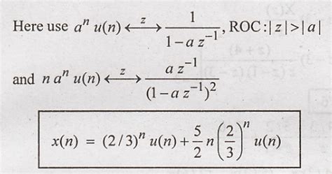 Inverse Z Transform Inverse Z Transform Using Power Series Expansion Inverse Z Transform
