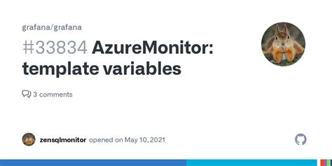 Azuremonitor Template Variables · Issue 33834 · Grafanagrafana · Github