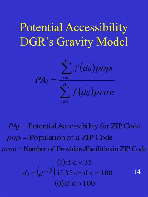 Ppt Geographic Access Gravity Model Powerpoint Presentation Free