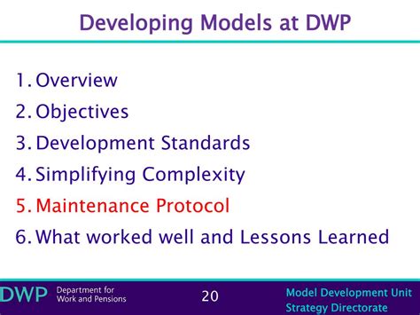 ppt developing and maintaining dynamic micro simulation models at dwp