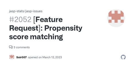Feature Request Propensity Score Matching · Issue 2052 · Jasp Statsjasp Issues · Github