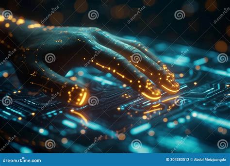 Dynamic Data Flow 3d Stream Art Merges Cyberpunk Blockchain Cybersecurity In Abstract Royalty