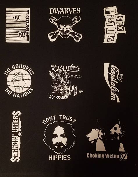 Lot Of 9 Punk Patches Sex Pistols Dwarves Casualties Etsy