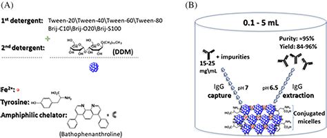 conjugated surfactant micelles a non‐denaturing purification platform