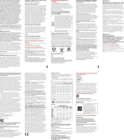 Lenovo N Swsg It User Manual Italian Safety Warranty And Setup Guide Winbook