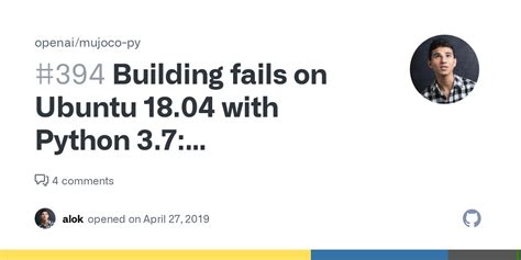 building fails on ubuntu 18 04 with python 3 7 unrecognized command