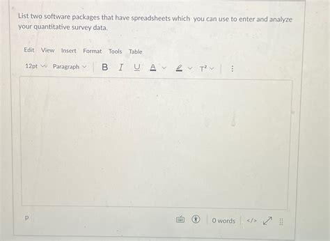 Solved List two software packages that have spreadsheets | Chegg.com