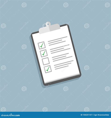 Holding Clipboard Checklist Flat Style Editorial Photography Illustration Of Document