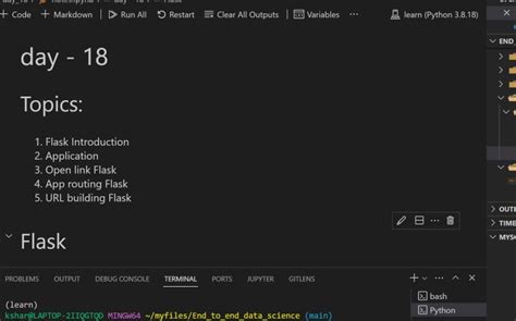 Day18 Dailylearning Codingchallenge Datascience Python Flask Api