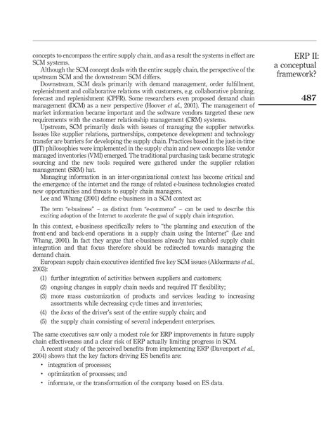 16 Erp Ii A Conceptual Framework For Next Generation Enterprise Systems Pdf