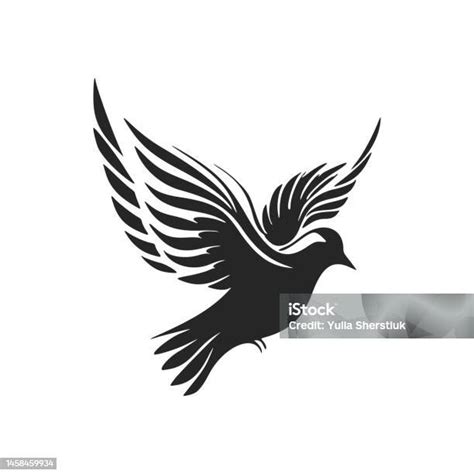 유니버설 흑백 비둘기 로고 다양한 산업 분야에 이상적입니다 광고에 대한 스톡 벡터 아트 및 기타 이미지 광고 단일 이미지 로고 Istock