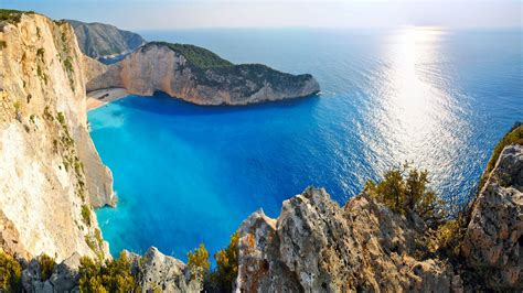 Zakynthos Horizon Stunning Blue Coastline And Mountains Of Greece Hd