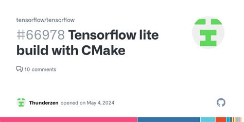 Tensorflow Lite Build With Cmake · Issue 66978 · Tensorflowtensorflow · Github
