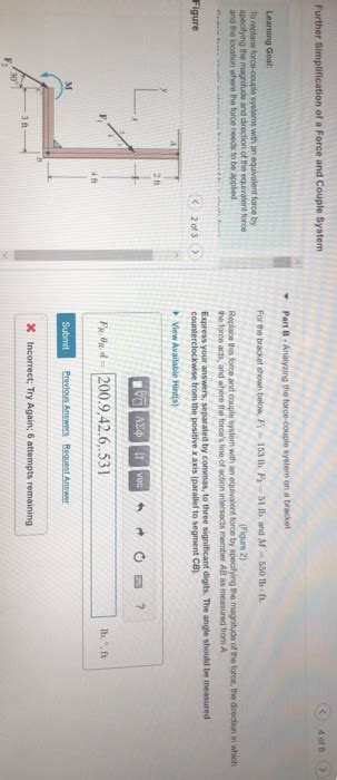 Solved 4 Of Further Simplification Of A Force And Couple