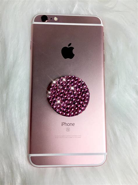 Pink Swarovski Crystal Bling Popsocket Cell Phone Grip Bling Etsy