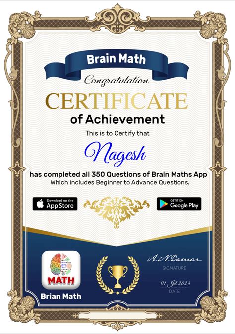 Nagesh Nayak On Linkedin Hi Everyone I Ve Just Earned A Certificate From The Brain Math…