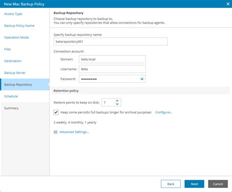 Step 10 Specify Backup Repository Settings Veeam Service Provider Console Guide