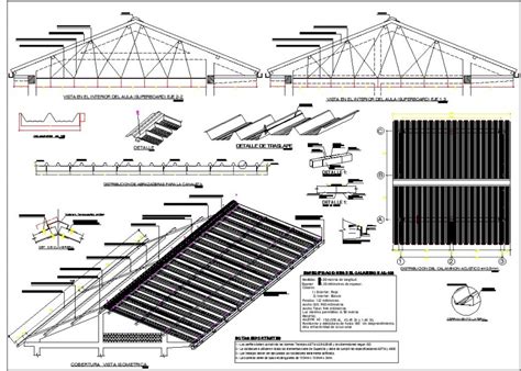 Roof Truss Detail 2d View Cad Construction Block Layout