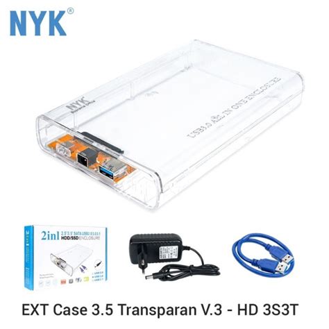 Jual Casing HDD 3 5 Sata Eksternal External 3 5 Inch Case 3 0 Transparan Shopee Indonesia