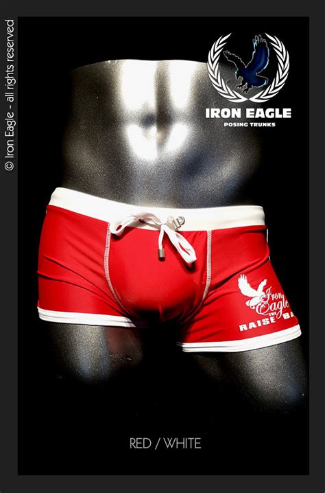 Iron Eagle Low Rise Muscle Model Show Trunks Iron Eagle Posing Trunks