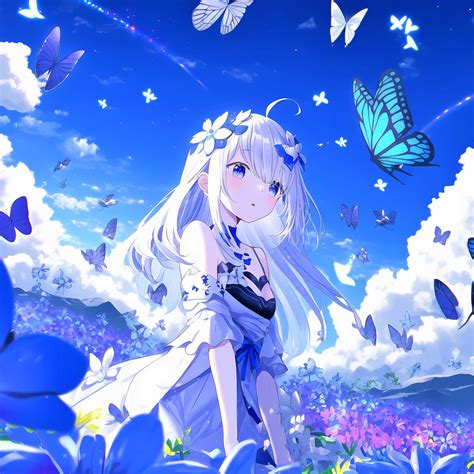 Teen Wallpaper 4K Anime Girl Dream Butterflies