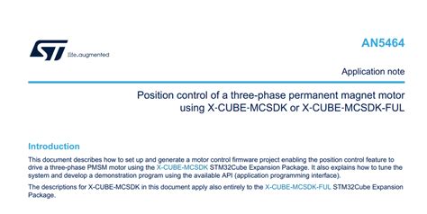 Motorcontrol Workbench 5 4 4 Position Control Stmicroelectronics Community