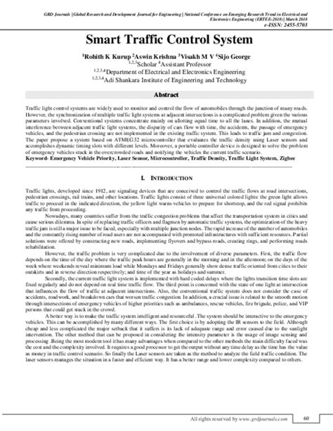 pdf smart traffic control system