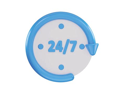 24 Hours Timer Clock Icon 3d Rendering Vector Illustration 22922377