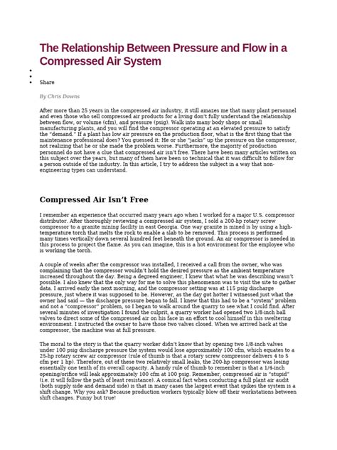 Relationship Between Pressure And Flow Pdf