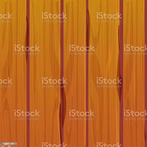 나무 소재 만화 스타일의 질감 표면 나무 만화 배경 벽 게임용 패널 Ui 디자인 벡터 그림 0명에 대한 스톡 벡터 아트 및 기타