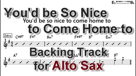 Youd Be So Nice To Come Home To Backing Track With Sheet Music For