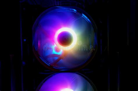 Computer Cooler With Rgb Led Light Computer Circuit Board And Cpu