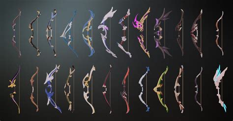 Low Poly Fantasy Rpg Bows Pack 3d 武器 Unity Asset Store