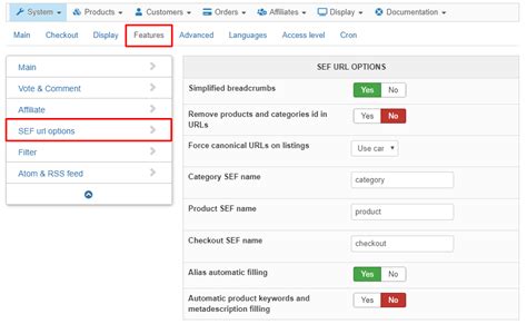 HikaShop Configuration