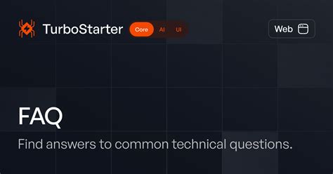 Faq Web Turbostarter